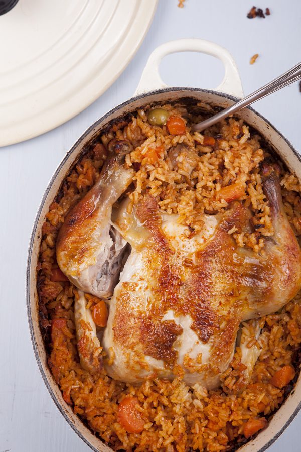 Whole Chicken Baked with Rice – My Relationship With Food