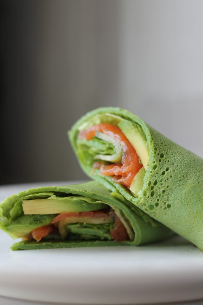 Spinach Crepe with Smoked Salmon & Avocado – My Relationship With Food